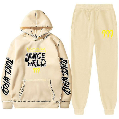 (XXL, Khaki 1) New Juice World Hoodie Suit Sweatshirt + Jogging Pants ...