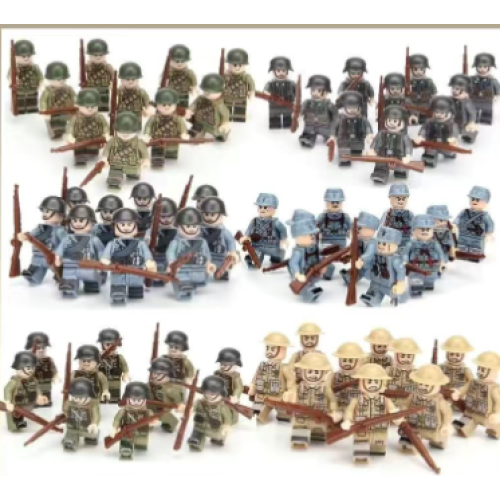 (60pcs-C) War II the British and German armies Desert Military Sodiers ...