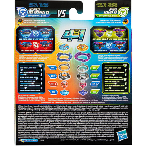 Beyblade Burst - Quad Strike (Divine Xcalius X8 vs Ultimate Evo ...