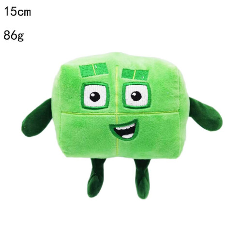(Green No.4) Number Blocks Stuffed Model Dolls Cartoon Anime Digit ...