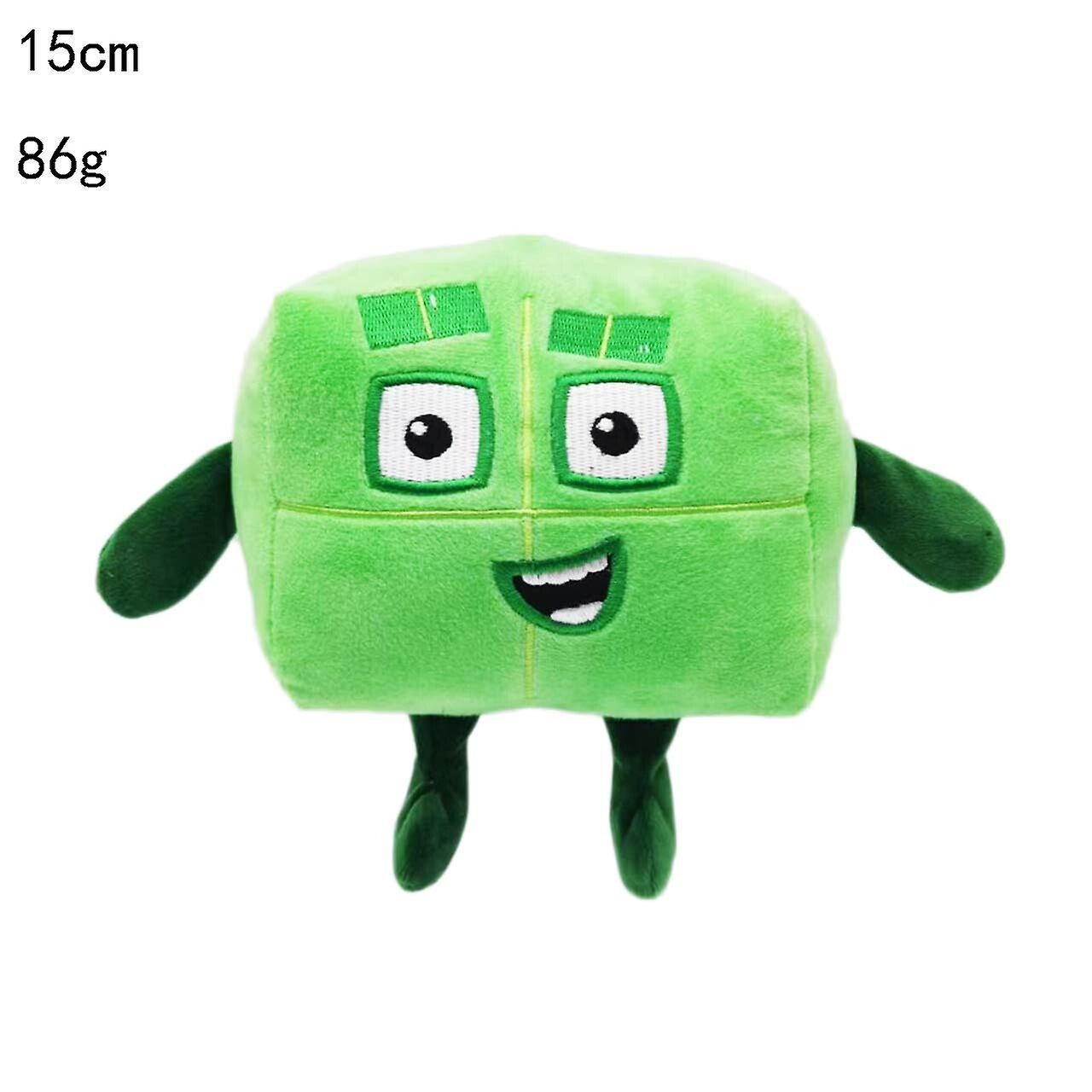 (Green No.4) Number Blocks Stuffed Model Dolls Cartoon Anime Digit ...