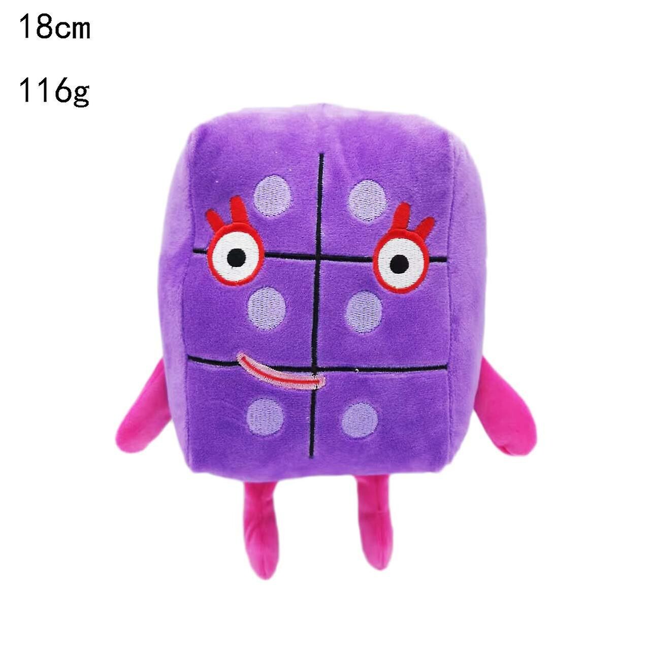 (Purple No.6) Number Blocks Stuffed Model Dolls Cartoon Anime Digit ...