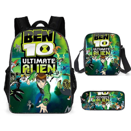 (Backpack, 1) Junior Hacker Backpack Ben 10 Student Schoolbag Cartoon ...