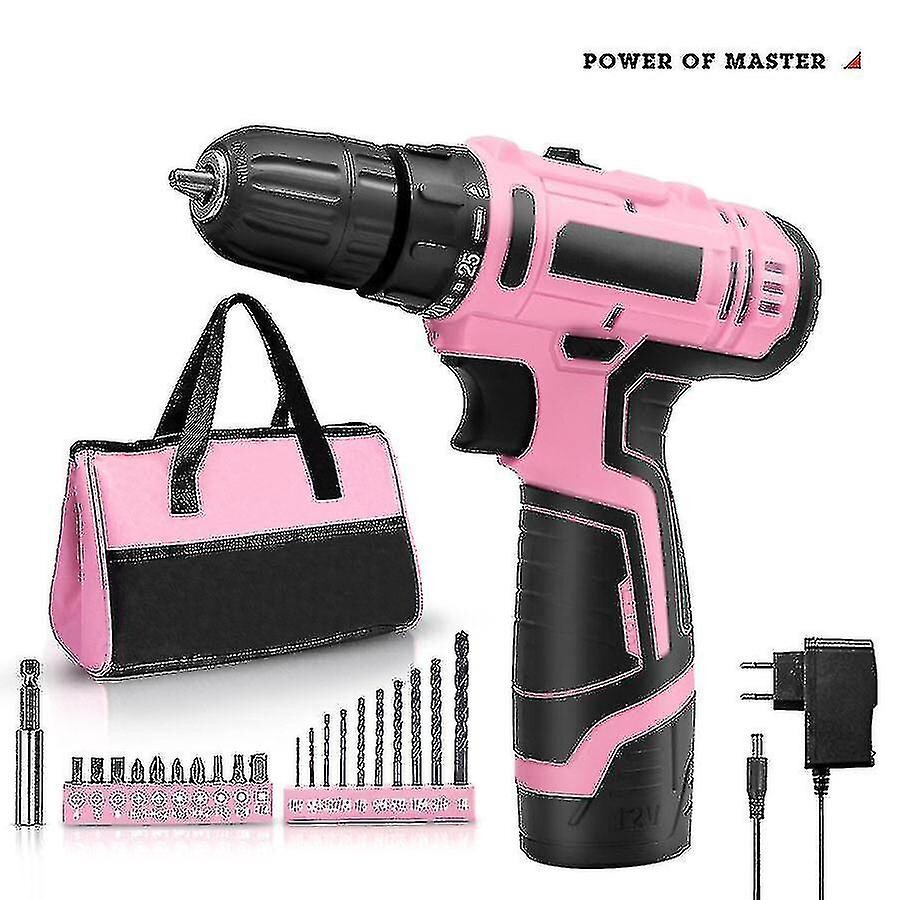 Pink Power Pink Drill Set For Women 20v Cordless Drill Driver Tool Kit ...