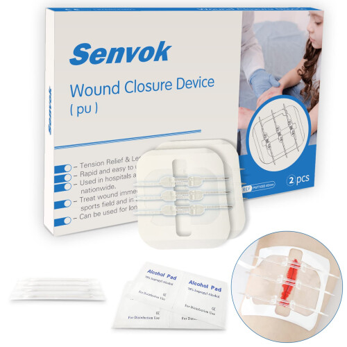 Wound Closure Strips - 2 Pcs Butterfly Bandaids Extra Large Emergency ...