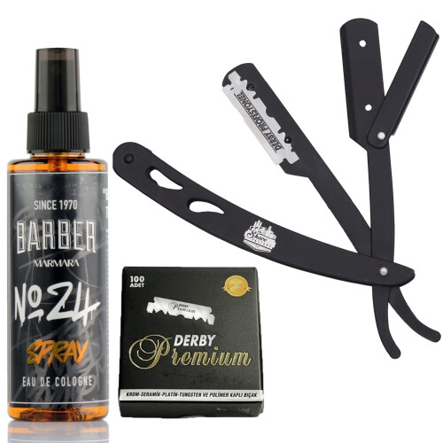 The Shave Factory Straight Edge Razor Kit - Straight Edge Razor with ...