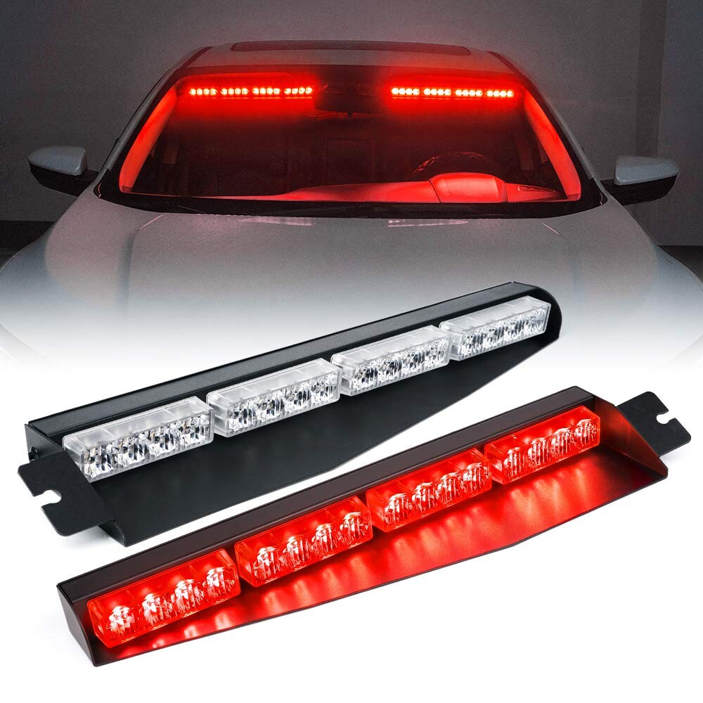 Xprite LED Visor Strobe Light Bar Interior Windshield Sunvisor ...