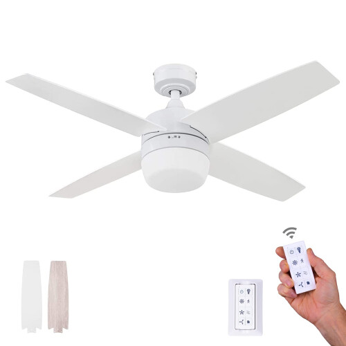 Prominence Home Atlas Ceiling Fan - 44-in Dual Mount Indoor Fan - LED ...