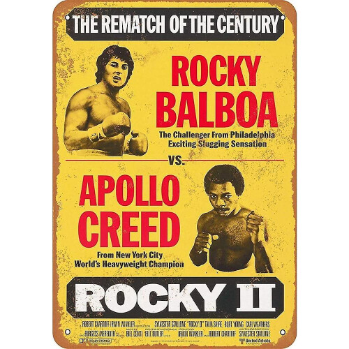 12" X 8" Gym Metal Sign, 1979 Rocky Balboa Vs. Apollo Creed, The ...