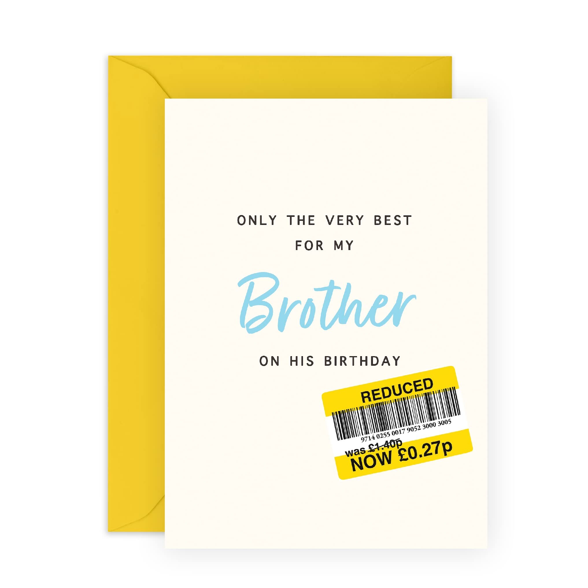 Rude Birthday Cards For Men - Brother Birthday Card Funny - 'Only The ...