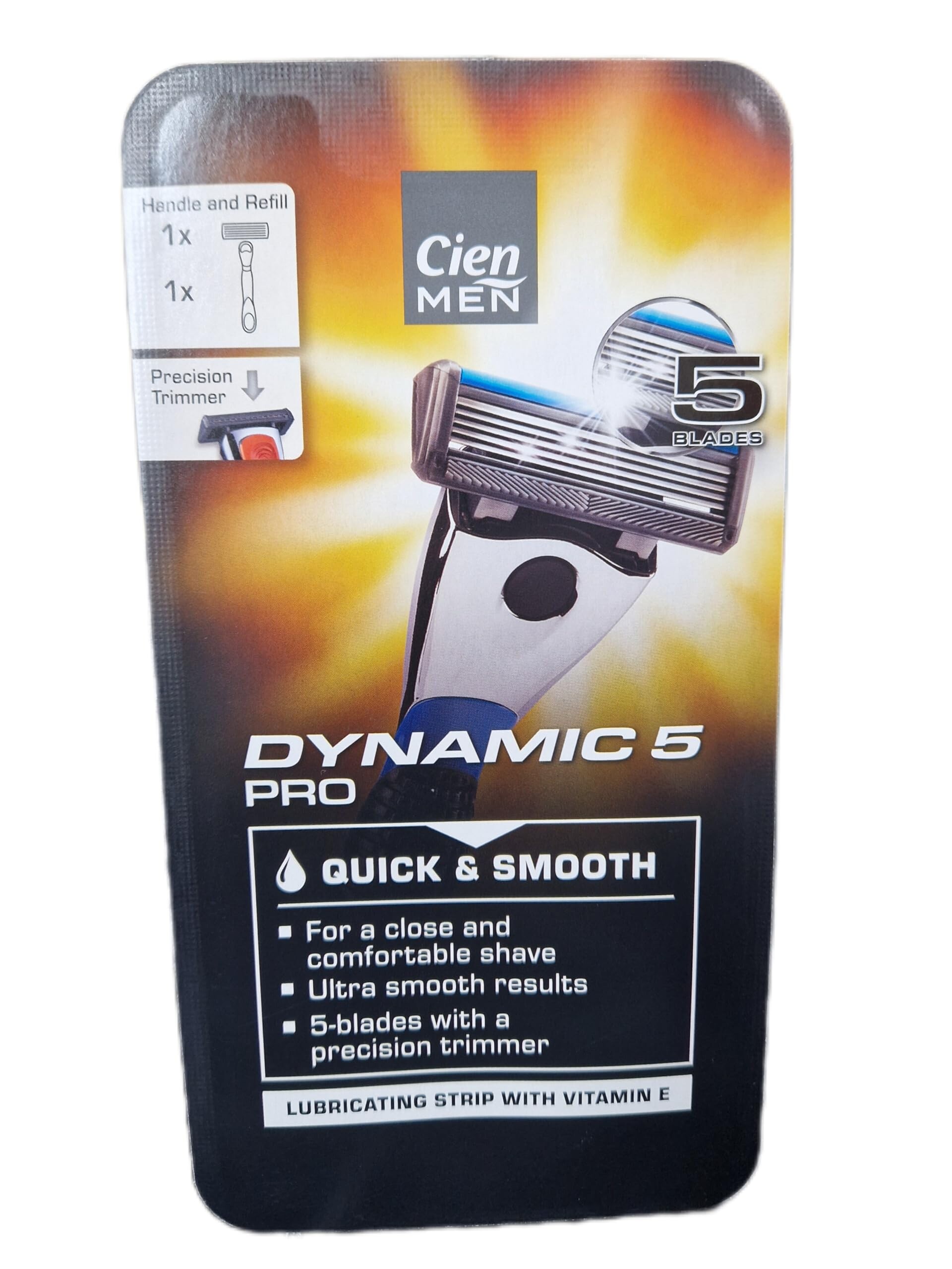 Lidl Cien Men - Dynamic 5 Pro Razor | 1 Handle + 1 Refill | Lubricating ...