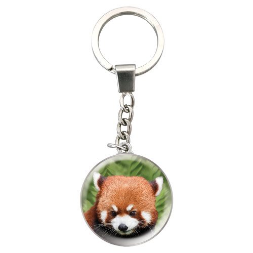 Magnidome Keychains - Red Panda from Crystal Glass Key Ring Charm ...
