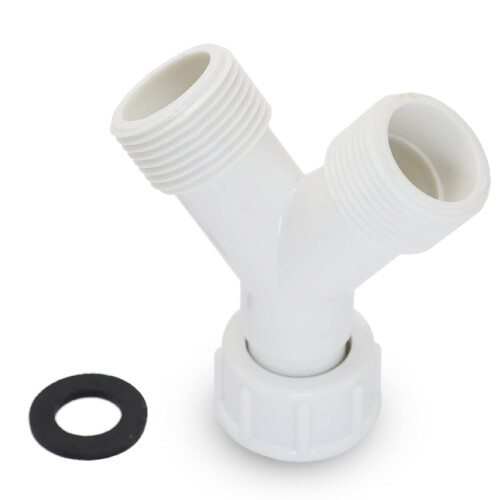 Plastic Appliance Inlet BSP Hose Y-Piece Splitter Connector, 3/4 inch Y ...