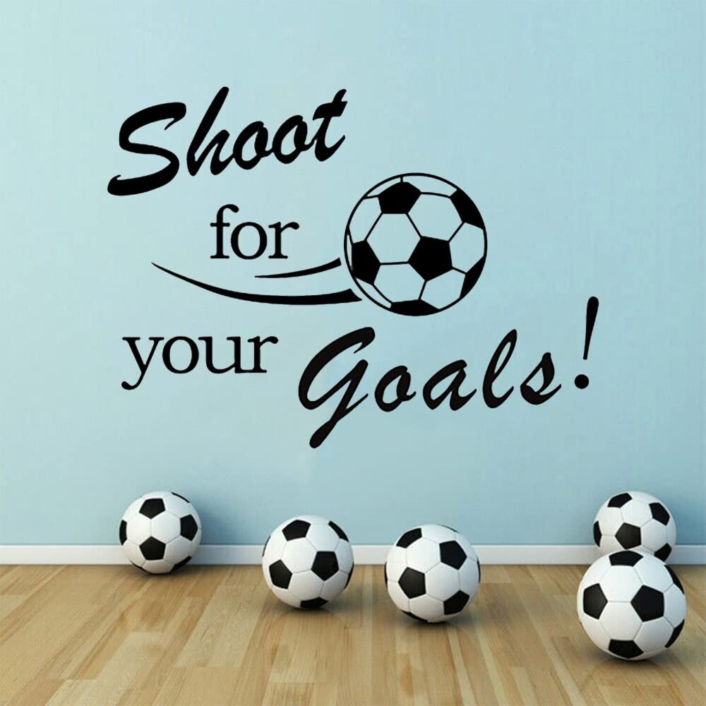 Football Stickers, “Shoot for Your Goals” Wall Stickers" for Boys ...