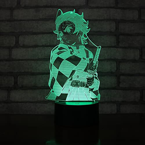 Tanjiro Kamado LED Anime Manga Lamp Color Changing USB Night Light and ...