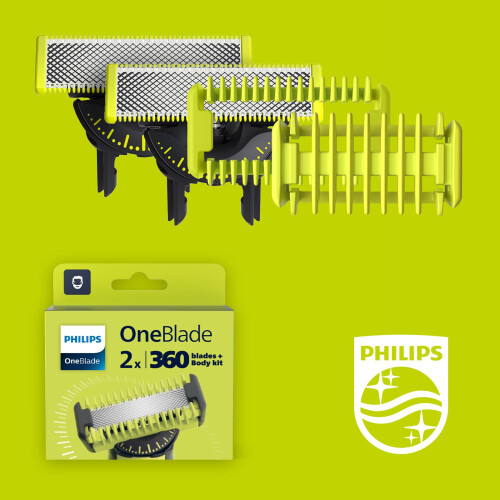 Lames de rechange - PHILIPS - OneBlade QP624/50 - Acier inoxydable - 2 ...