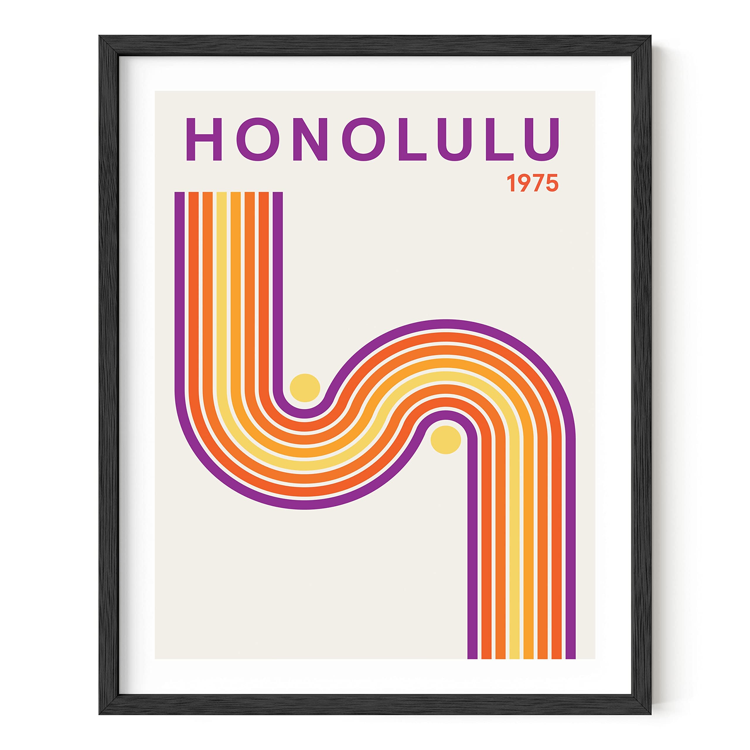 HAUS AND HUES Retro Vintage Travel Posters - Abstract Art Honolulu ...