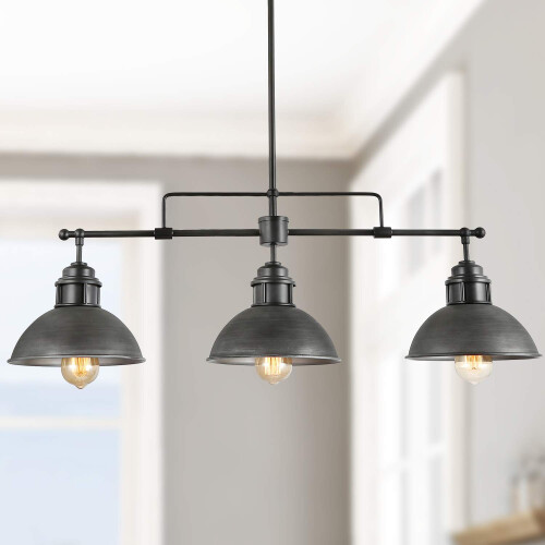 LOG BARN Pendant Lighting for Kitchen Island Black Chandelier in ...