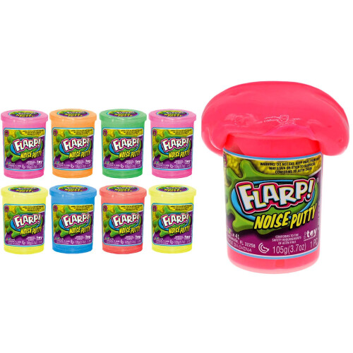 JA-RU Flarp Noise Putty (Pack of 8) Fidget Toy Putty Passing Gas Sound Noise Maker Slime ...