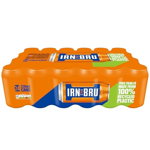 IRN-BRU Regular, 24 Pack Iconic Flavoured Fizzy Drinks Multipack Cans - 24 x 330ml Cans on OnBuy