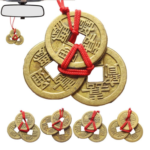 Chinese Fortune Coin Ancient Dynasty With Red String Chinese Fortune ...