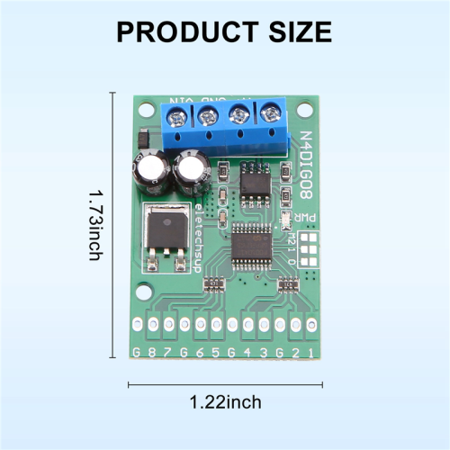 8Ch Input/Output Digital Switch TTL LvTTL CMOS RS485 IO Control Module Modbus Rtu Board for PLC ...