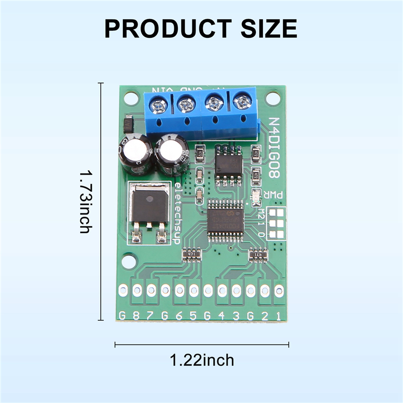 8Ch Input/Output Digital Switch TTL LvTTL CMOS RS485 IO Control Module Modbus Rtu Board for PLC ...