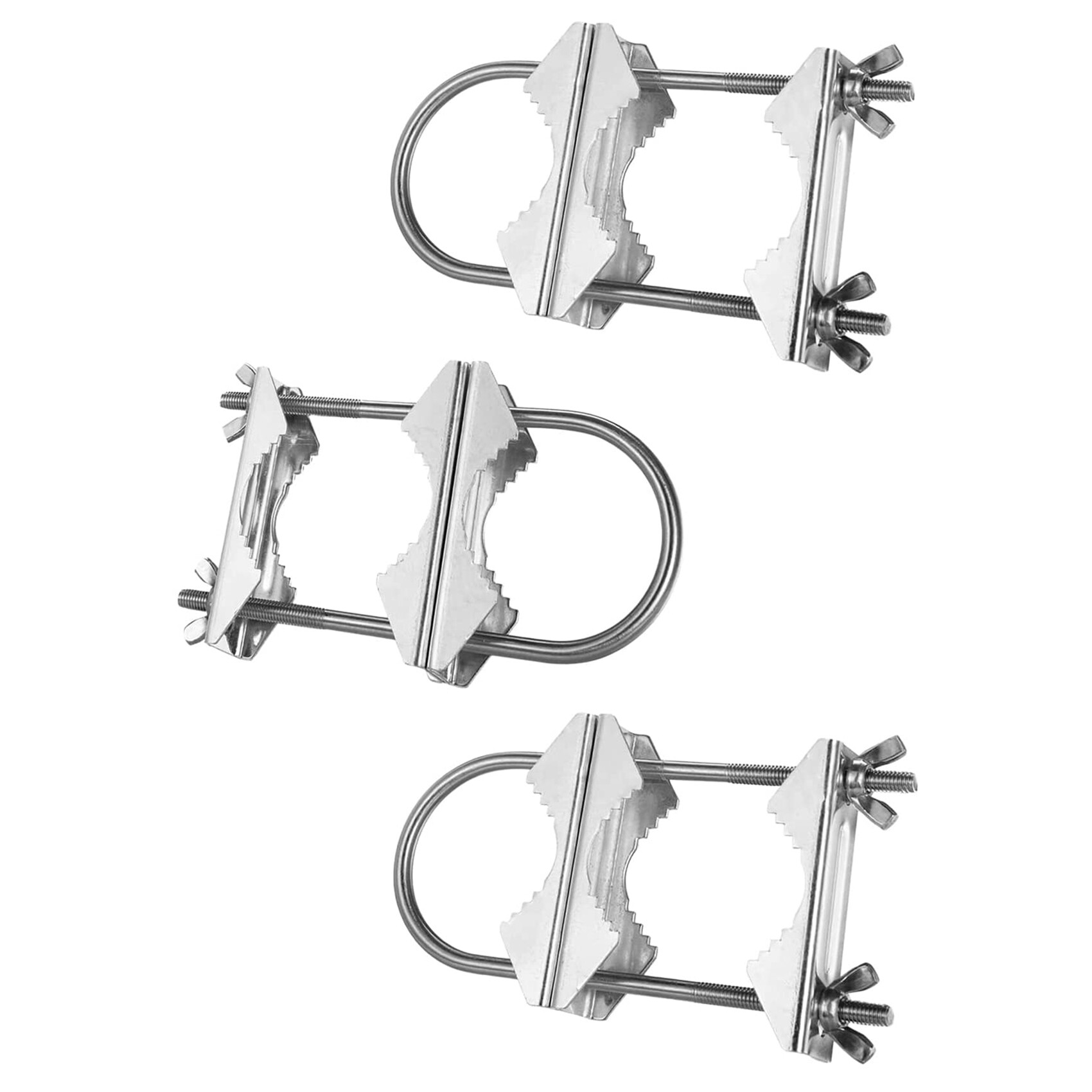 Double Antenna Mast Clamp V Jaw Block with U Bolts Heavy Duty Anti-Rust ...