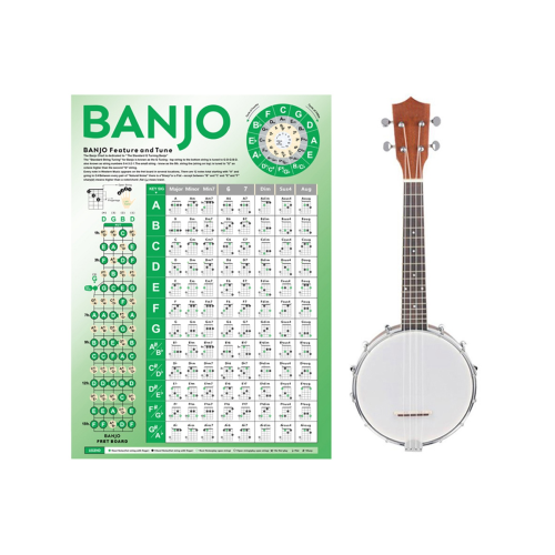 Banjo Chord Chart Cheat Sheet for Beginner,Banjo Practice Chords Scale ...