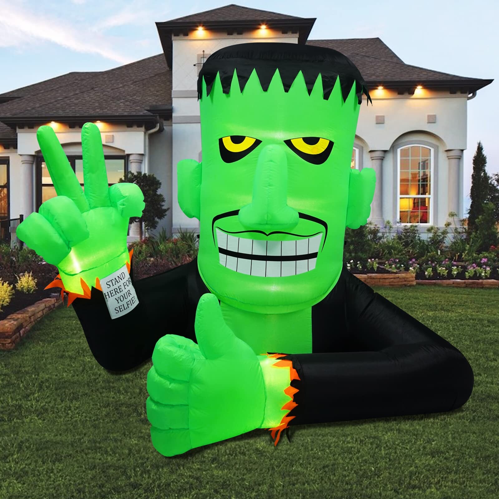 Joyfizzle 6FT High Halloween Inflatable Frankenstein Outdoor Decoration ...