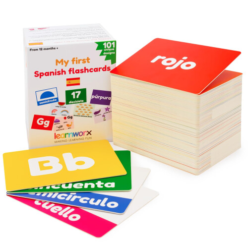 Spanish Flash Cards for Kids and Toddlers - 101 Cards - 202 Sides ...