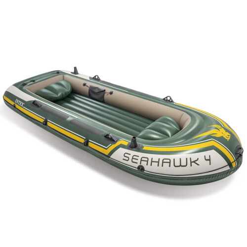 Intex Seahawk 4 Inflatable Boat (68351NP) - 4 Adults, Oars & Pump, I ...