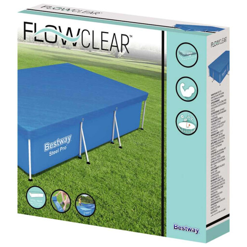 Bestway 58106 Pool Cover - Above Ground Pool Protector with Flowclear ...