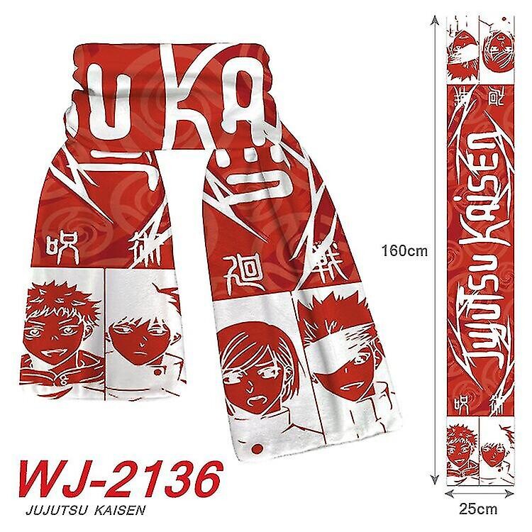 (b) Anime Jujutsu Kaisen Scarf Itadori Yuji Gojo Satoru Kugisaki Nobara ...