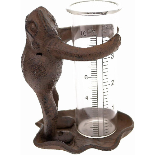 East2eden Cast Iron Frog Rustic Free Standing Garden Ornament ...