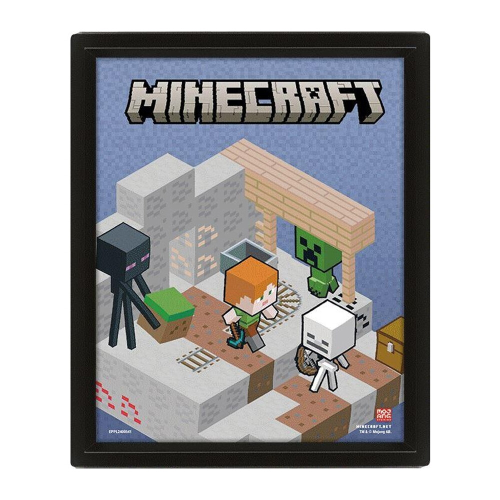 Minecraft Terrain 3D & Lenticular Poster on OnBuy