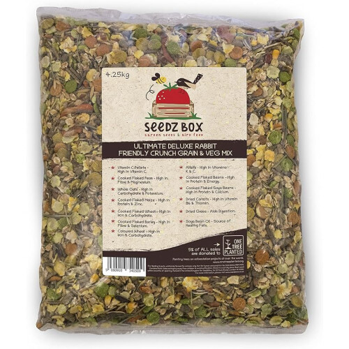 Rabbit Food 4.25kg Crunch Grain Vegetable Feed Mix SeedzBox Rabbit Food ...