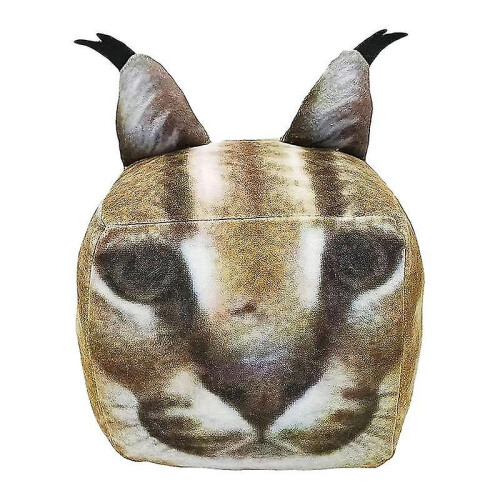 Floppa Plush Toy - Cute cartoon cat in cube shape, birthday gift for ...