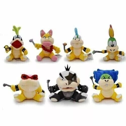 7pcs Super Mario Koopalings Larry Iggy Lemmy Koopa Wendy Bowser Plush Toy on OnBuy