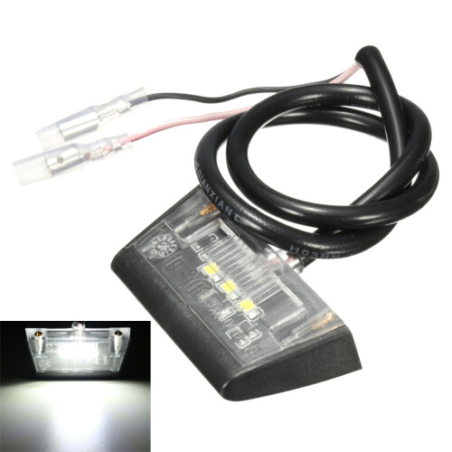 12V 3 LED Number License Rear Plate Light For Motorcycle Quad Bike E ...