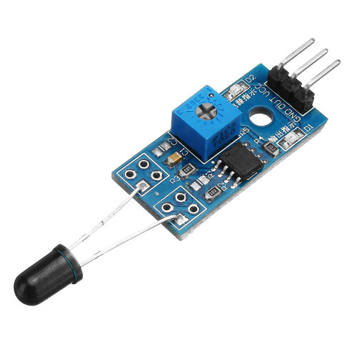 LM393 3 Pin IR Flame Detection Sensor Module Fire Detector Infrared ...