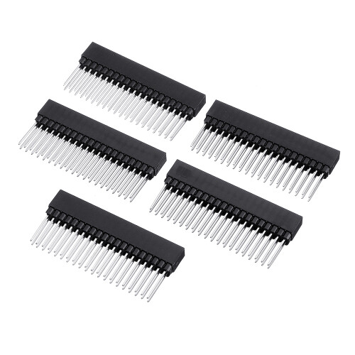 5pcs 2x20 PIN Double Row Straight Female Pin Header 2.54MM Pitch Pin ...