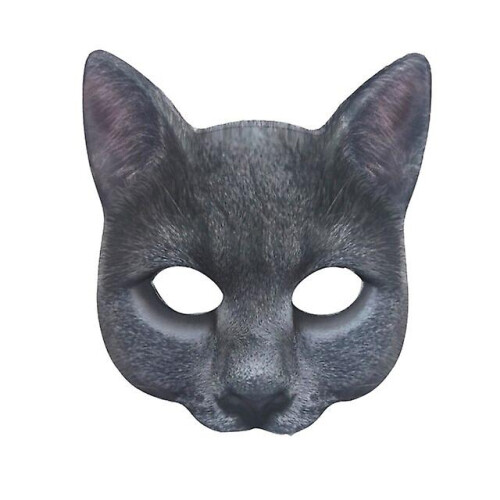 (5) Simulated Cat Animals Mask Half Face Mask For Carnival Masquerade ...