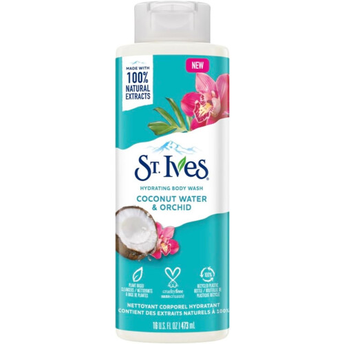 ST. Ives Coconut Water & Orchid Hydrating Body Wash 473ml | Nourishing ...
