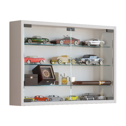 Wooden Glass Hanging Display Case Wall Display Case Collectible Deco ...