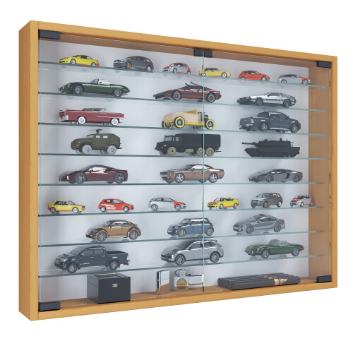 Wooden Glass Hanging Display Case Wall Display Case Collectible Deco ...
