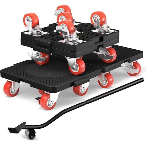 Heavy Furniture Mover Dolly Set with Lifter, 360 Rotation 5-Wheel ...