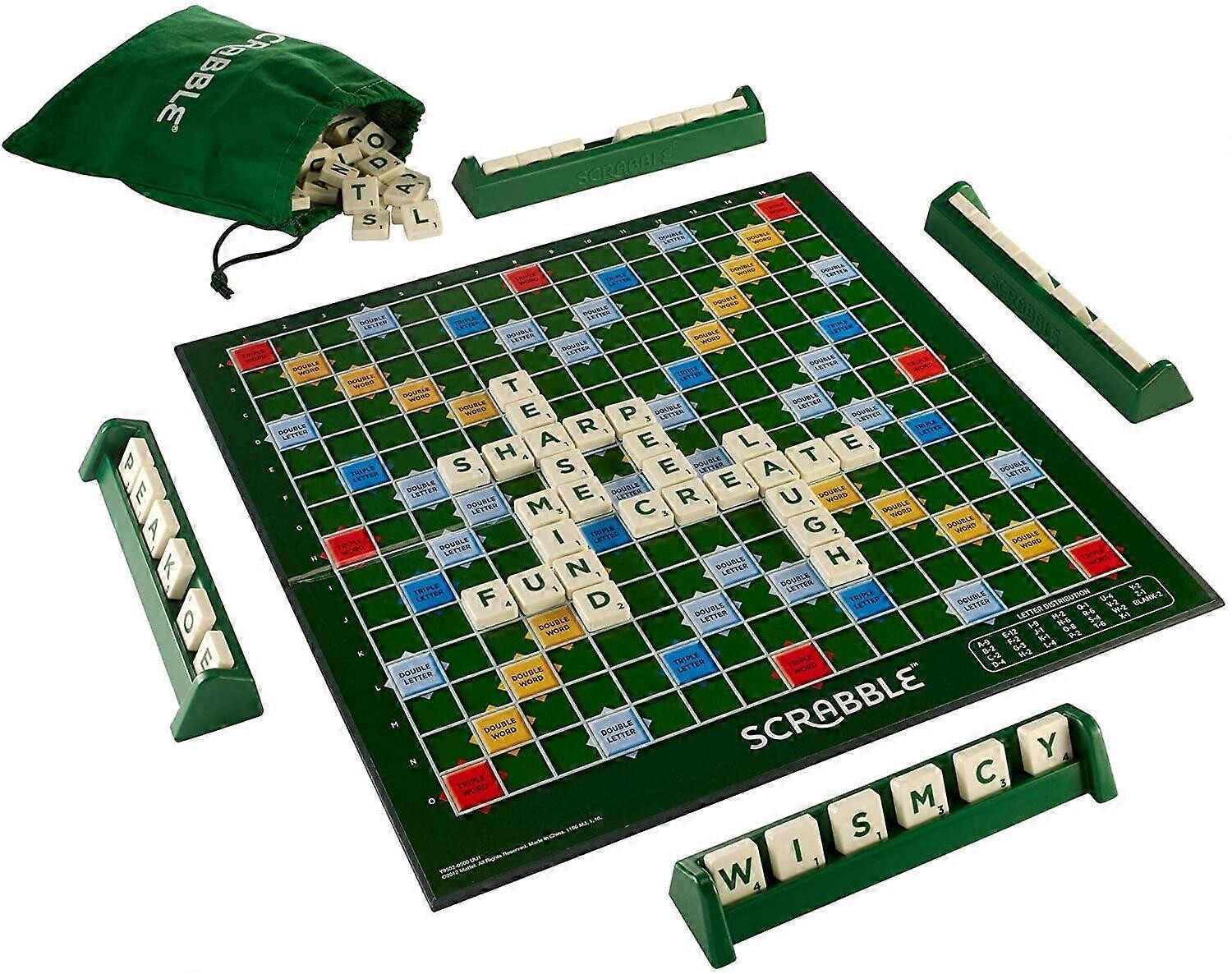 Scrabble Grand Folding Edition with Rotating Wooden Game Board on OnBuy