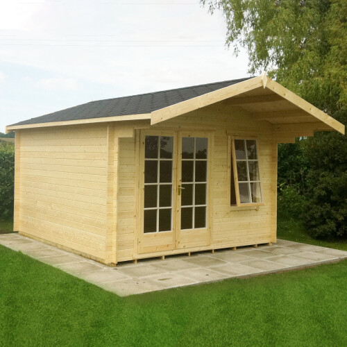 Shire Glenmore 10Gx12 Log Cabin 28mm interlock cladding on OnBuy
