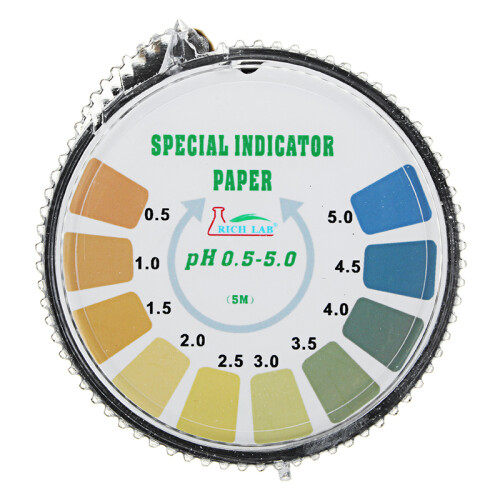 Precision PH Test Strips Roll Short Range 0.5-5.0 Indicator Paper ...